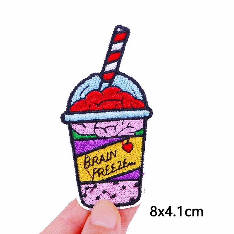 Нашивка "Brain Freeze" фиолетовая, 8x4.1 см, PE5149CT