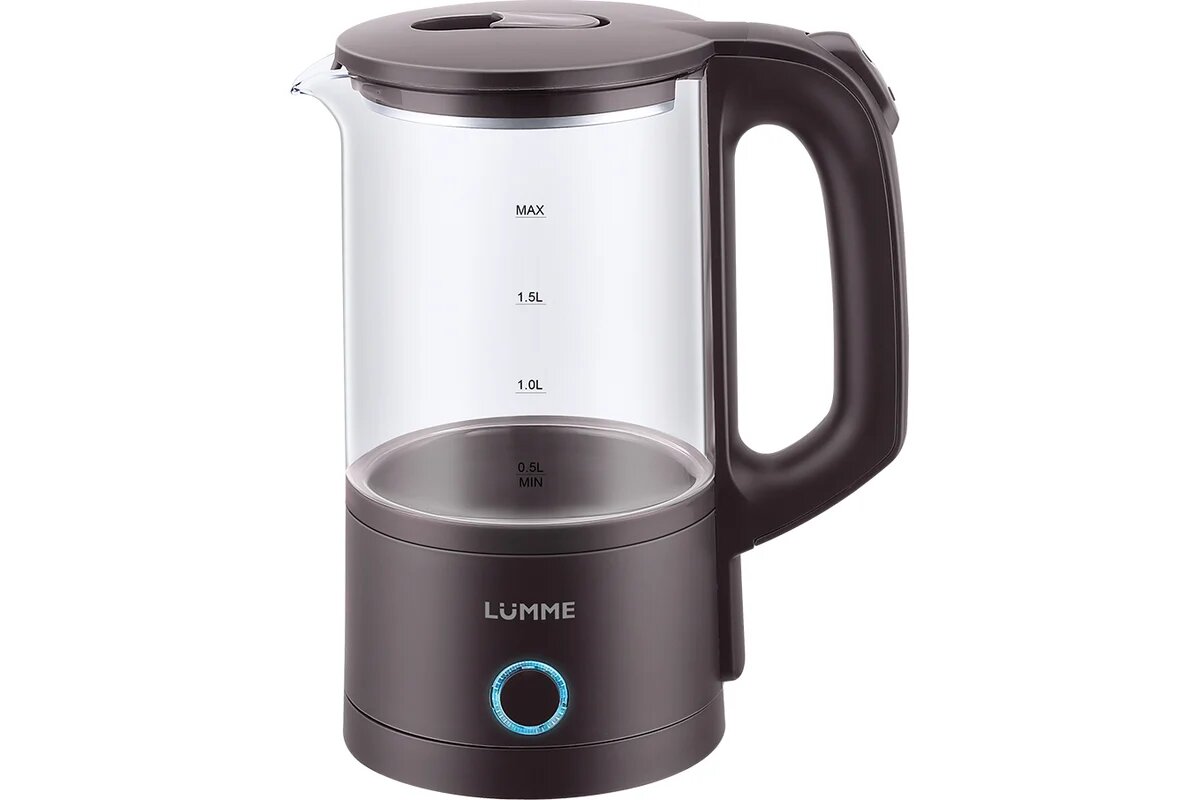 LUMME LU-4105 коричневый оникс чайник стеклянный 39410