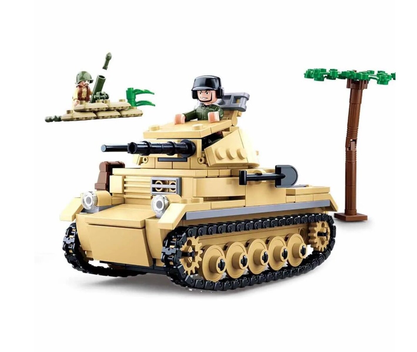 Конструктор Sluban Немецкий легкий танк Pz II Ausf F, 356 дет. M38-B0691