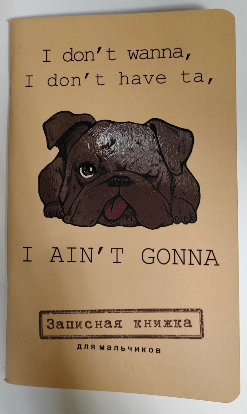 Записная книжка для мальчиков бульдог 130х210мм 410027