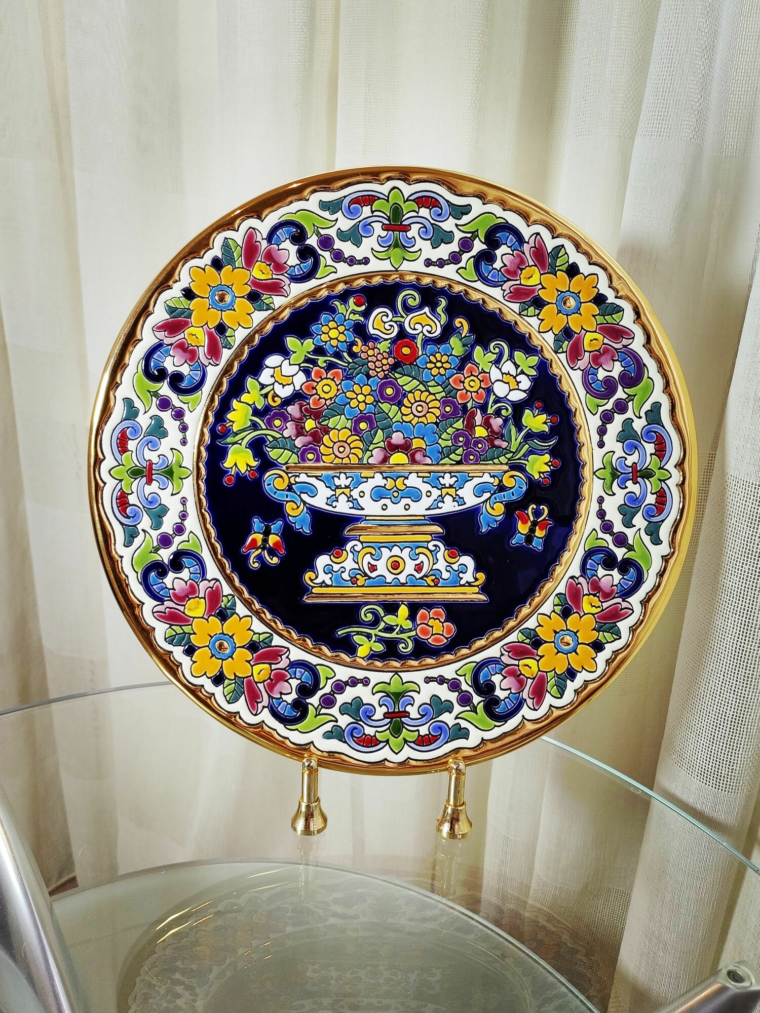 Тарелка декоративная Artecer 119-01 диаметр 36 см, ручная работа испанских мастеров