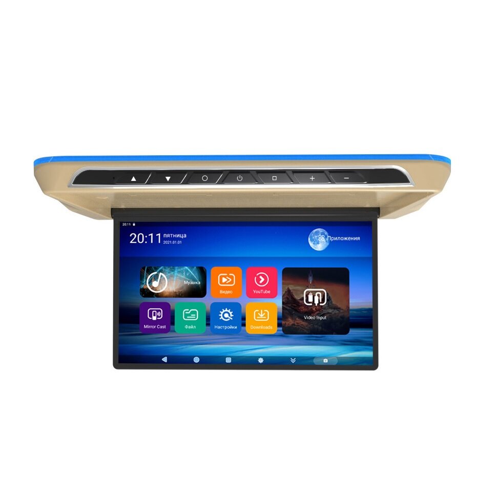 Потолочный монитор 15.6" с электроприводом ERGO ER1560AT бежевый