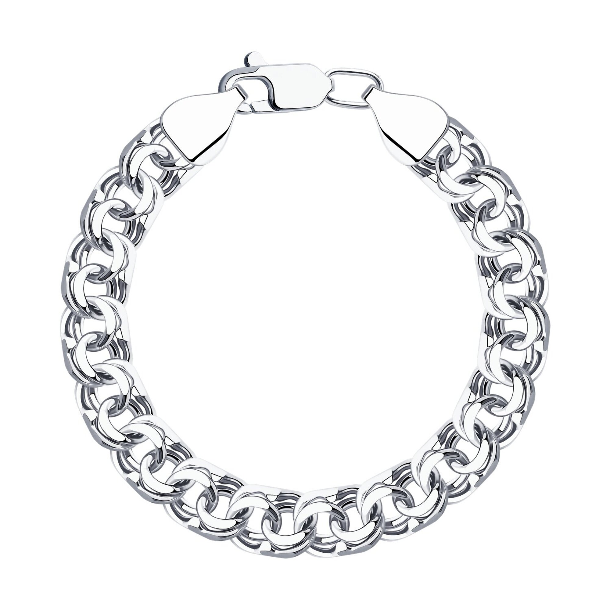 Браслет, серебро, 925 проба, родирование