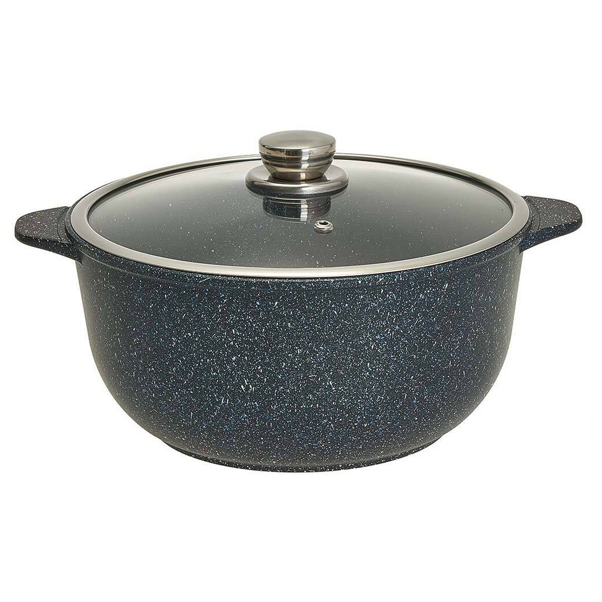 Кастрюля-казан Гардарика "Мегалит 14", антипригарное покрытие, стеклянная крышка, 6 л (1706-14-10)