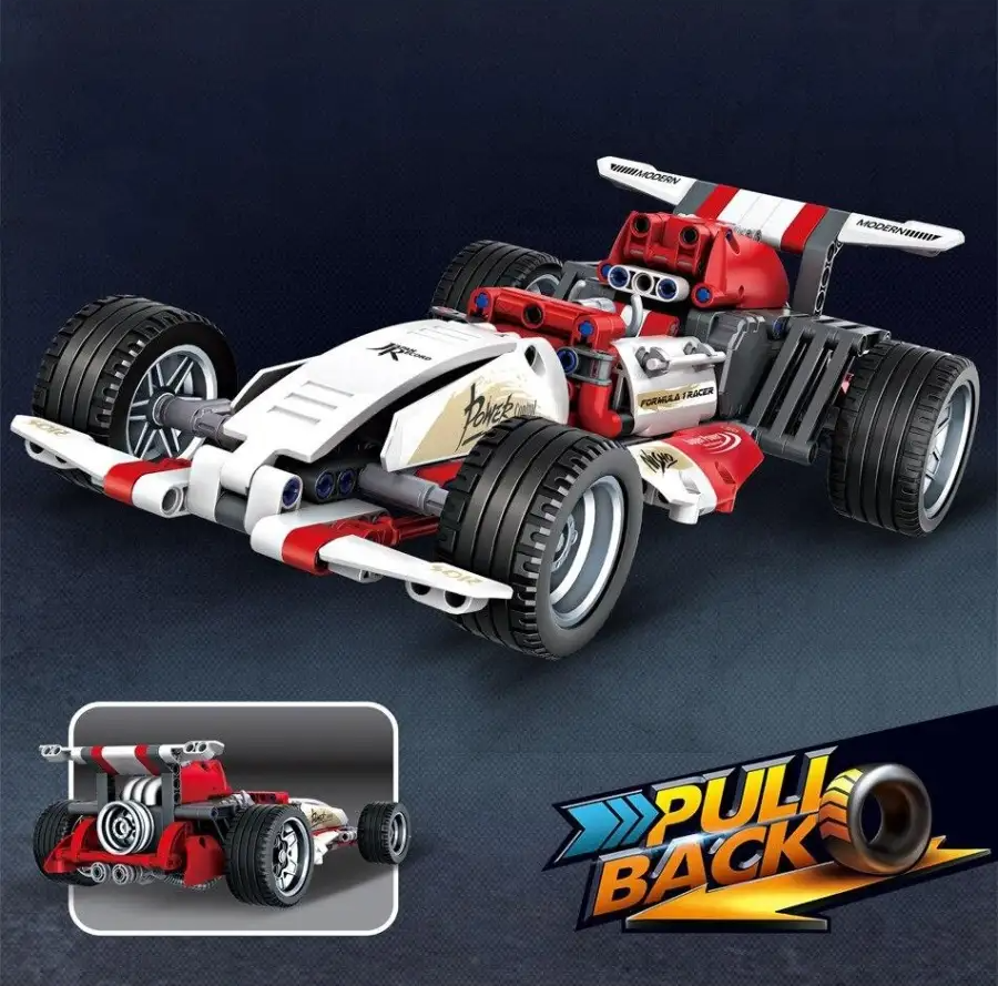 Конструктор совместим с Lego Спорткар Гоночный болид Формула 1, 377 элементов, для мальчиков и девочек