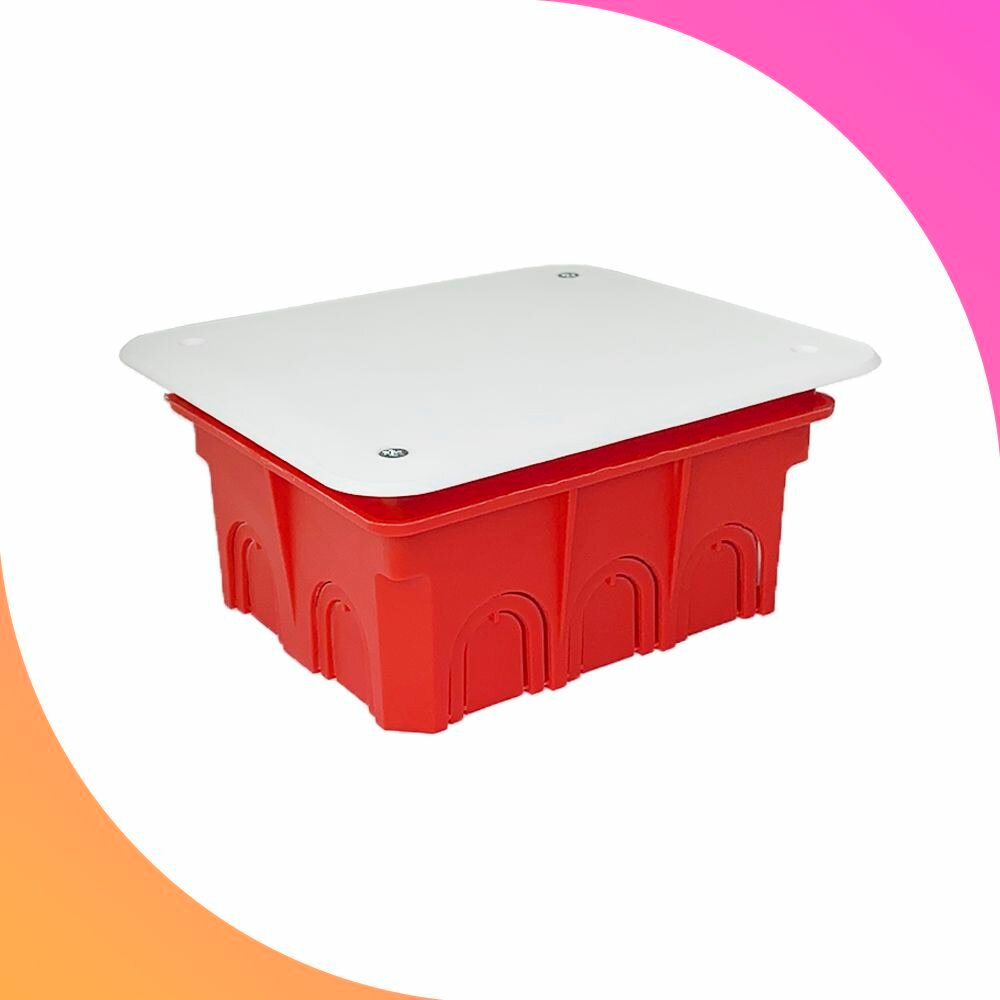 Коробка распределительная 110х90х60мм открытой проводки красная