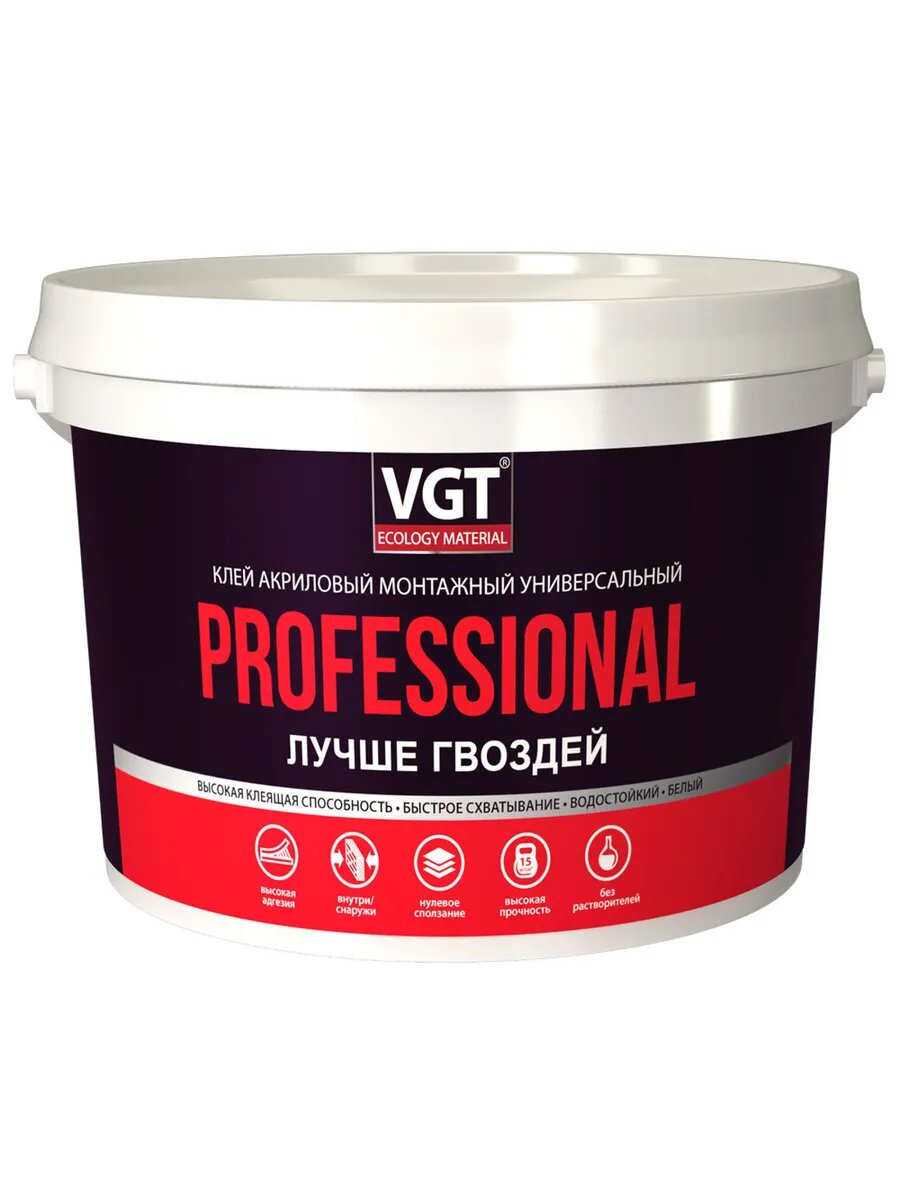 Клей монтажный акриловый для внутренних и наружных работ