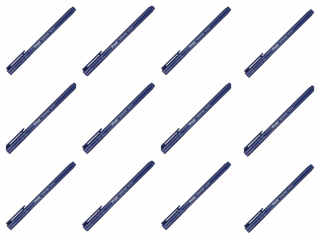 Комус Линер Ultra Fine 0.4 мм, синий, 12 шт/