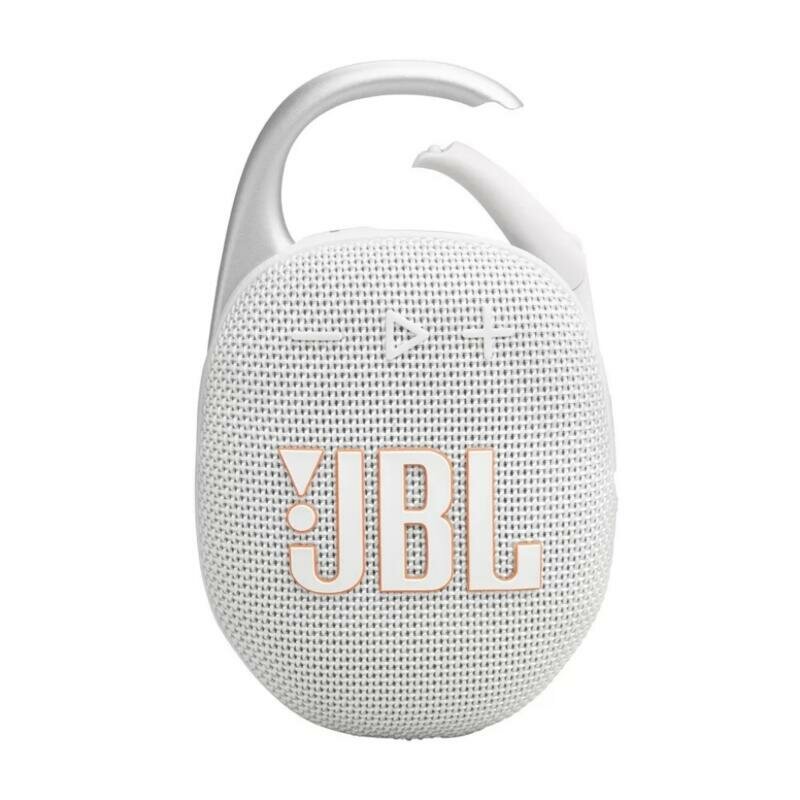 Портативная акустика JBL Clip 5, IP67, 730 mAh, White (Белый)