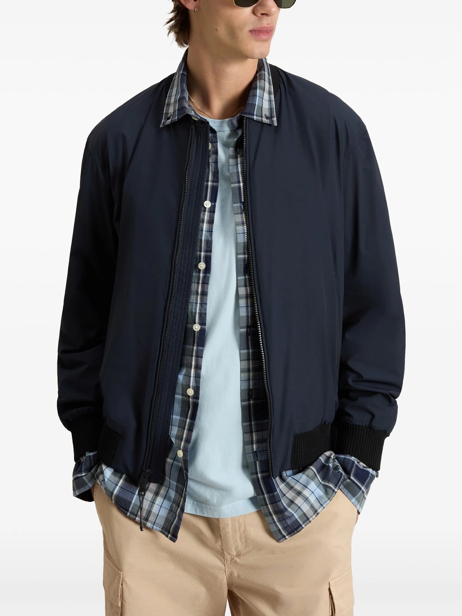 Бомбер Woolrich Matt Stretch, размер M, синий — фото 1