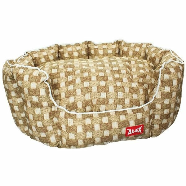 Лежанка Mr.Alex лен 49х36х22 см серия В №2, бортики