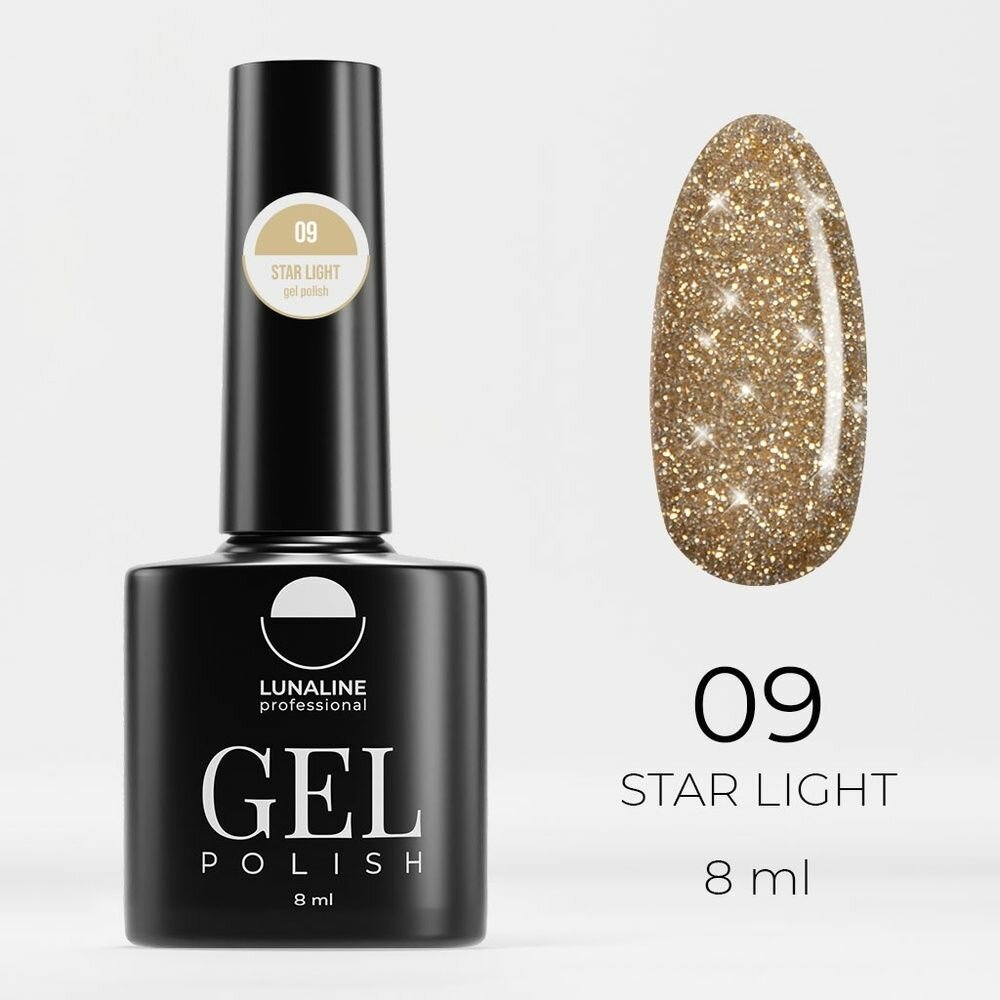 Гель-лак для ногтей Luna Line "Professional", Star Light, тон 09
