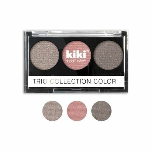 Тени для век Kiki Shadow Trio Collection Color, 101 молочный шоколад, корица, золотисто-коричневый