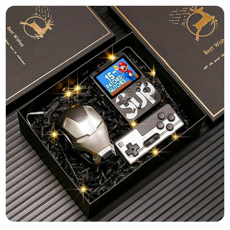 Игровая консоль и Bluetooth колонка железный человек, креативный подарочный набор