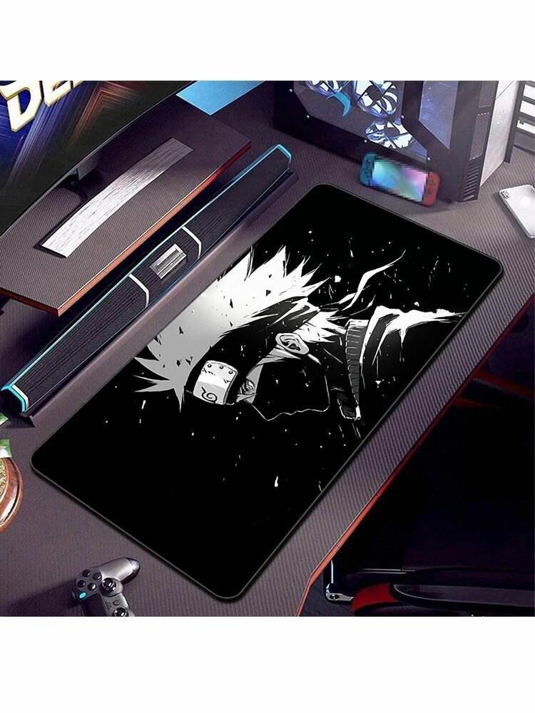 Коврик для мыши Naruto, 90х40 см, нескользящий, прошитые края