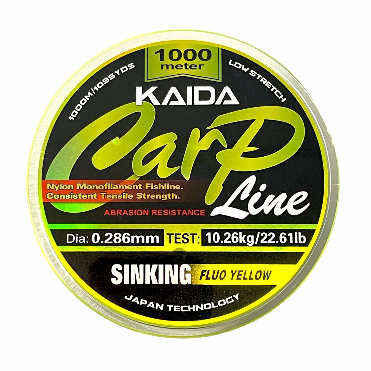 Леска Kaida Carp Line 0.286мм 6.56 кг 1000м тонущая монофильная карповая для фидера, донки на карпа, сазана леща