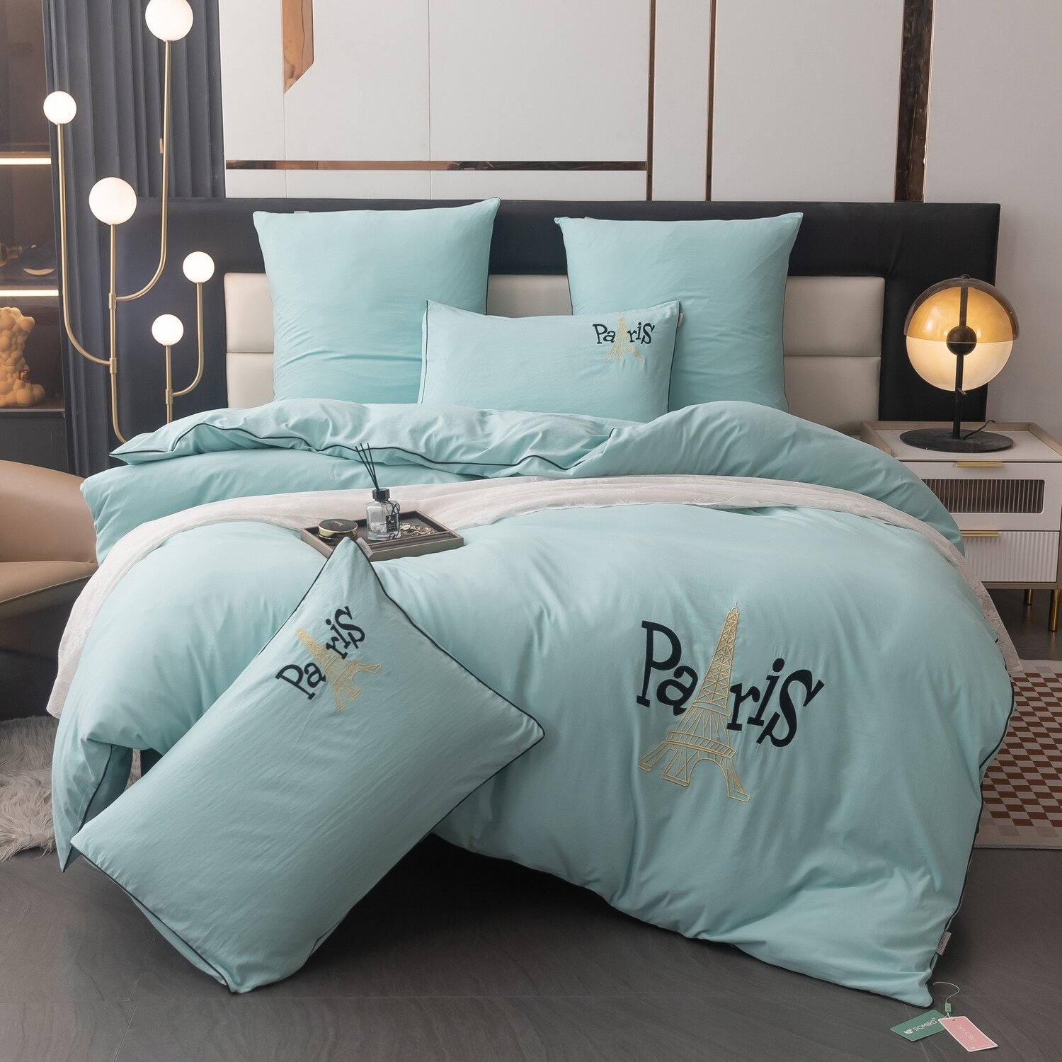 Комплект постельного белья Mood of Paris MP003, 2 спальный, наволочки 4 шт