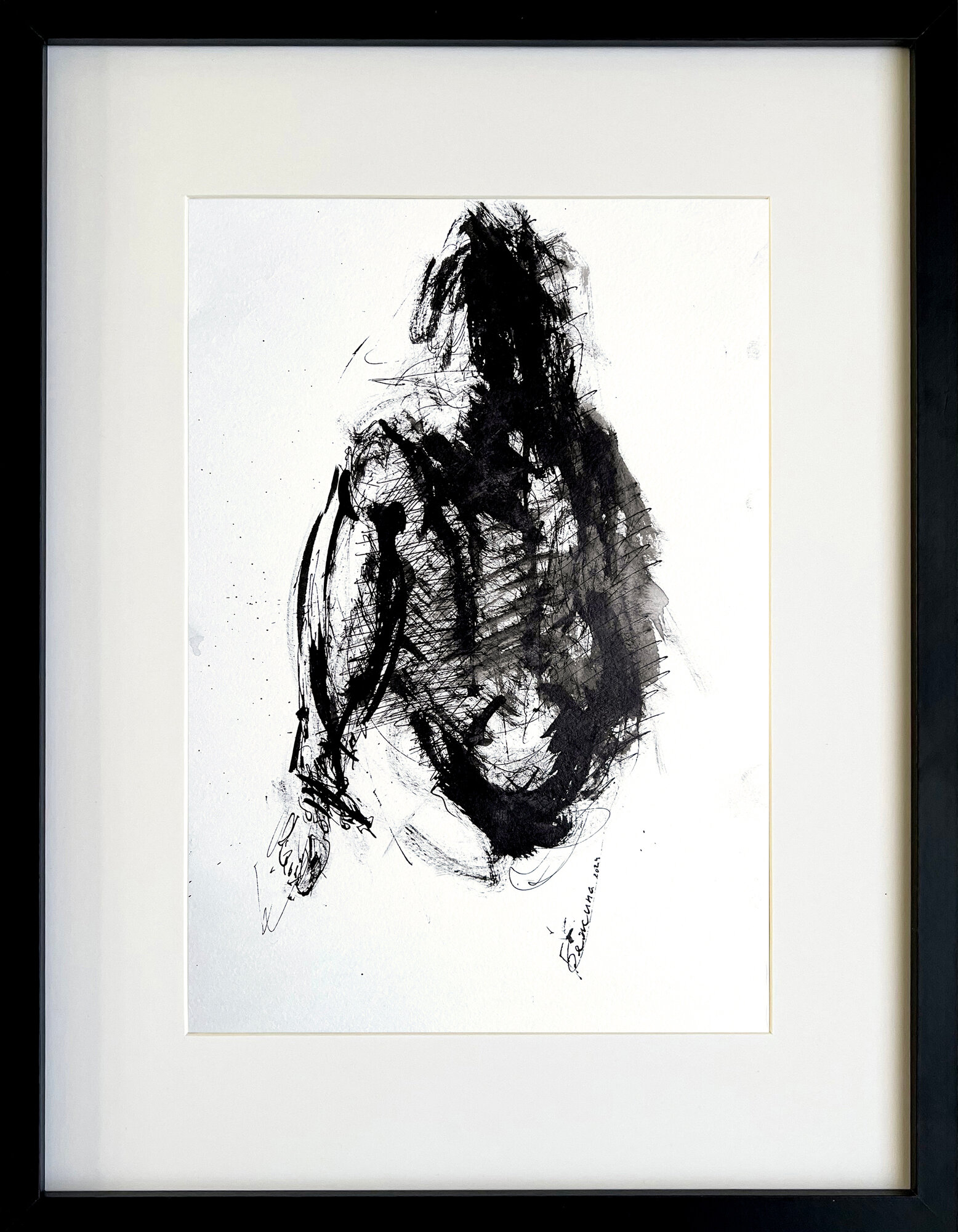 Картина на стену 42х32 см обнажённая девушка ню Молчание, художник Ольга Бежина, акварель, бумага