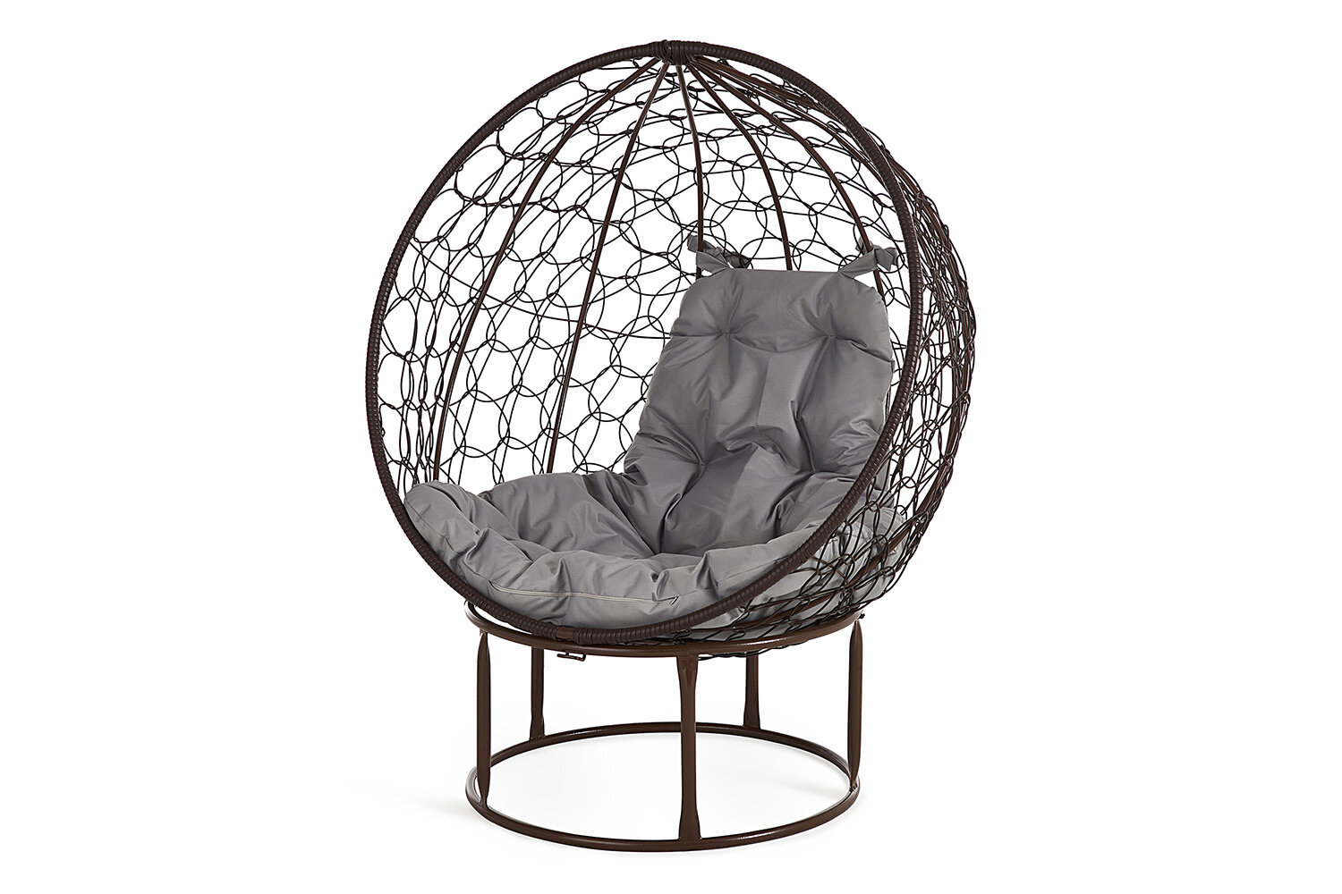 Кресло садовое Hoff Orbis 105х110х80 см, искусственный ротанг, цвет коричневый