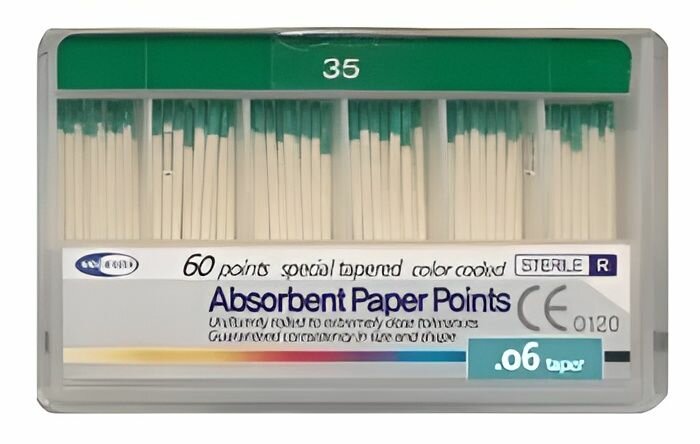 Штифты бумажные конус 06 (60шт) №35, мета