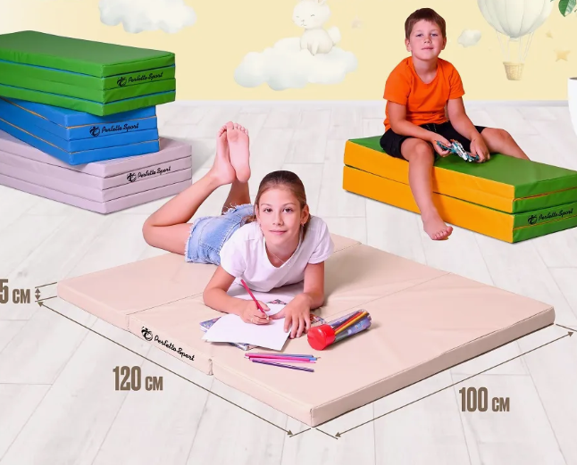 Мат складной Perfetto sport Мат № 22 (100 х 120 х 5) бежевый