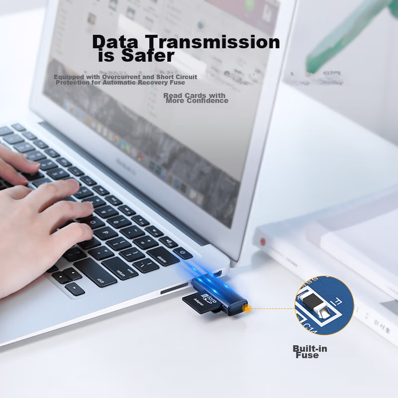 Lulian USB High-Speed Card Reader SD/TF Multi-Functional All-In Computer/Phone/iPad Card Reader Compatible with DSLR Cameras, Dash Cams, Surveillance And Storage Memory Cards