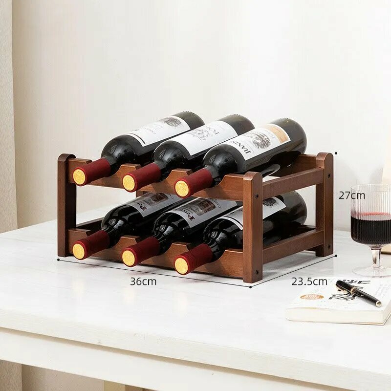 Держатель для бутылок интерьерный,2 слоя по 6 бутылок размером 36 см х 23,5 см х 27 см
