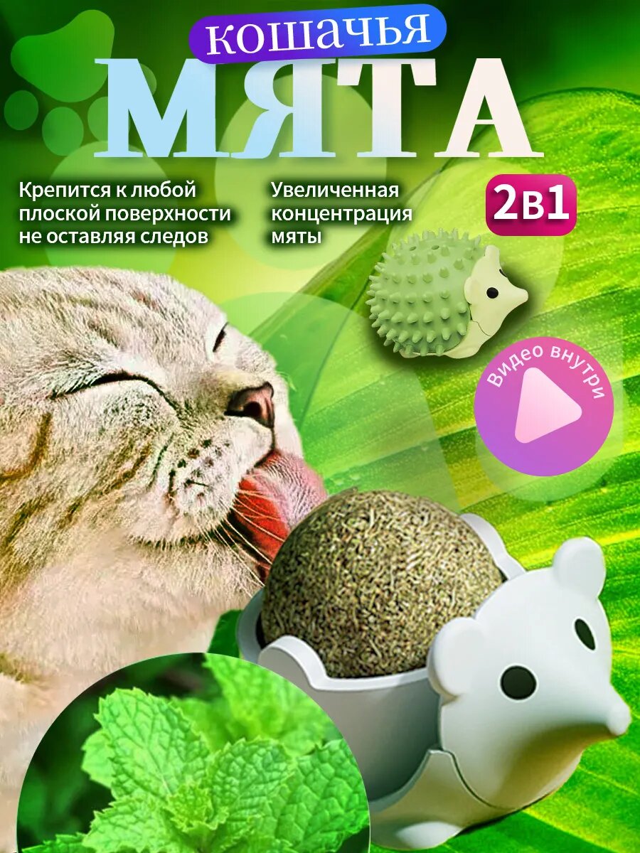 Кошачья мята шарик игрушки для кошек с мятой кошачья мята 2в1