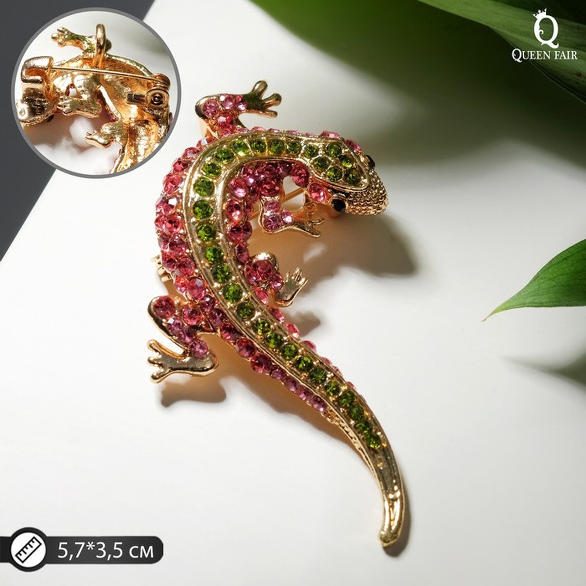 Брошь, стразы