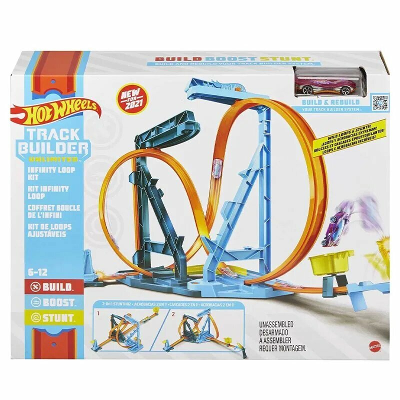 Mattel Hot Wheels Track Builder Action Infinity Loop Kit / Автомобильный Комплект Для Трека С Бесконечной Петлей