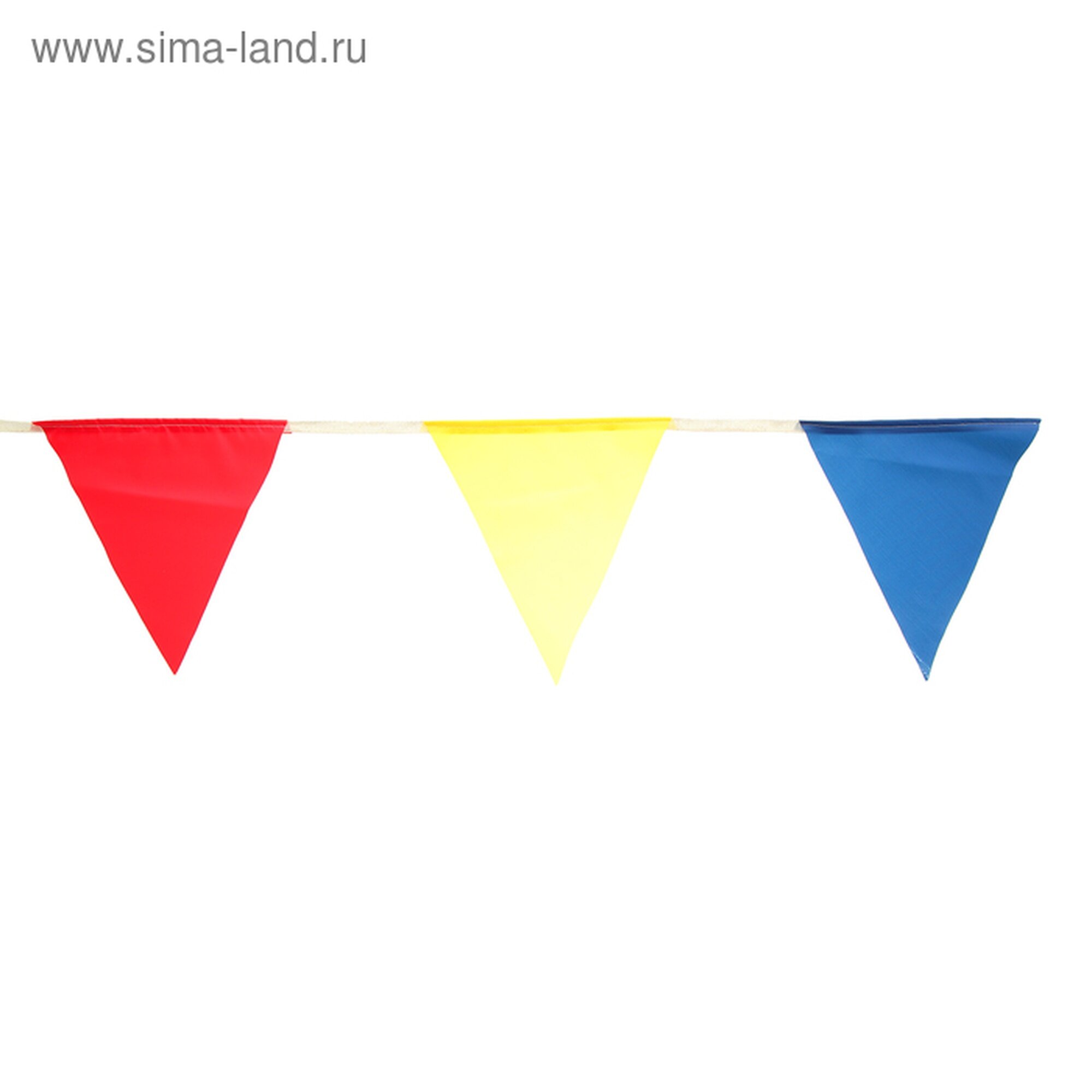 Флажная лента, длина 25 метров, размер флажка 26х29, цвета микс