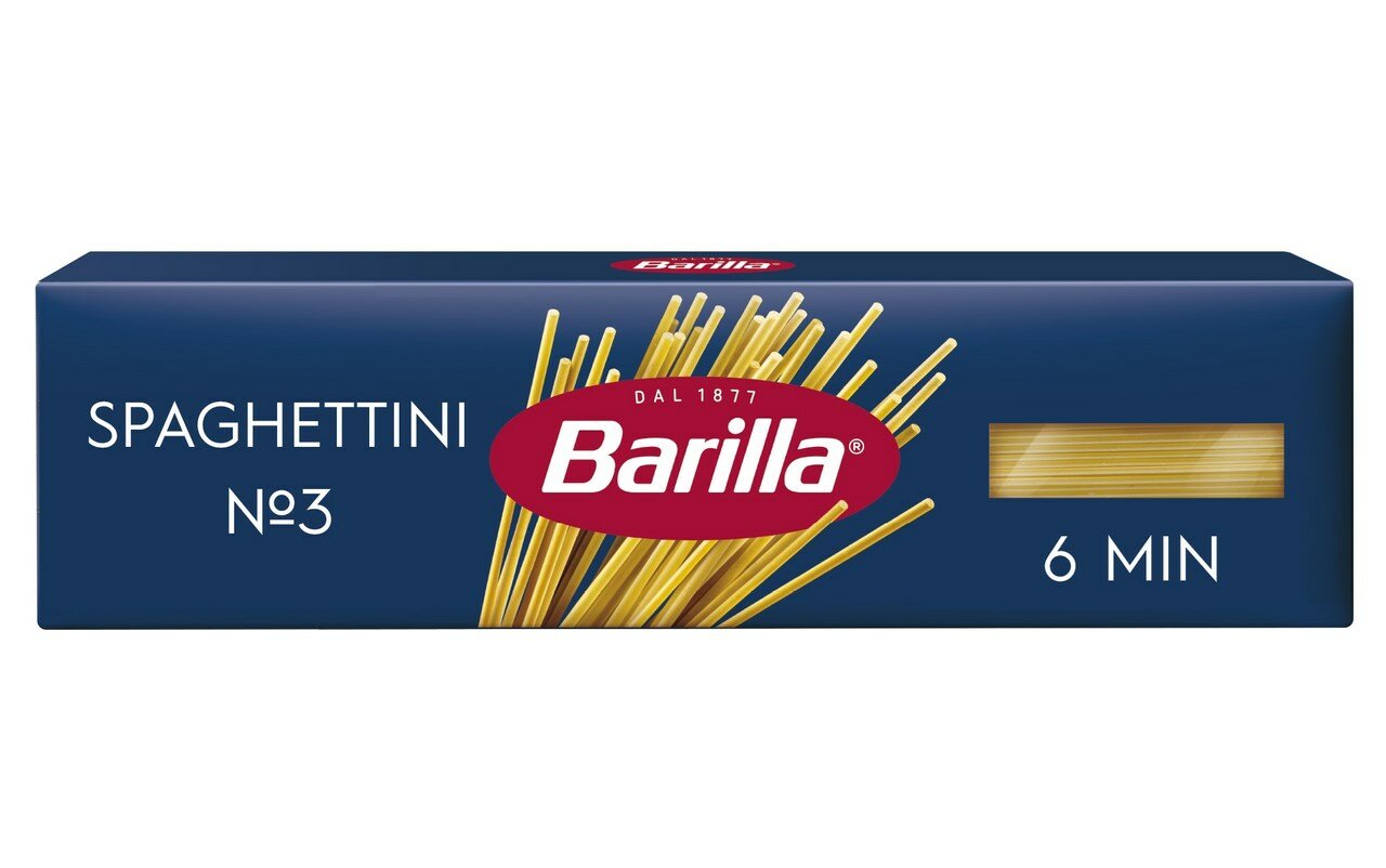 Макароны спагетти Barilla Spaghettini №3 высший сорт, 450г