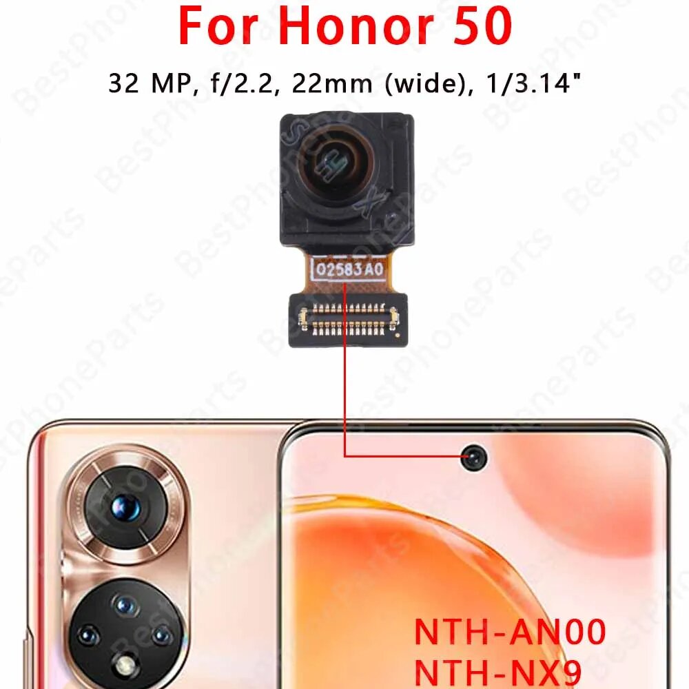 Передняя и задняя камера для селфи для Huawei Honor 30 50 NTH-NX9, модуль камеры, вид сзади, запасные части