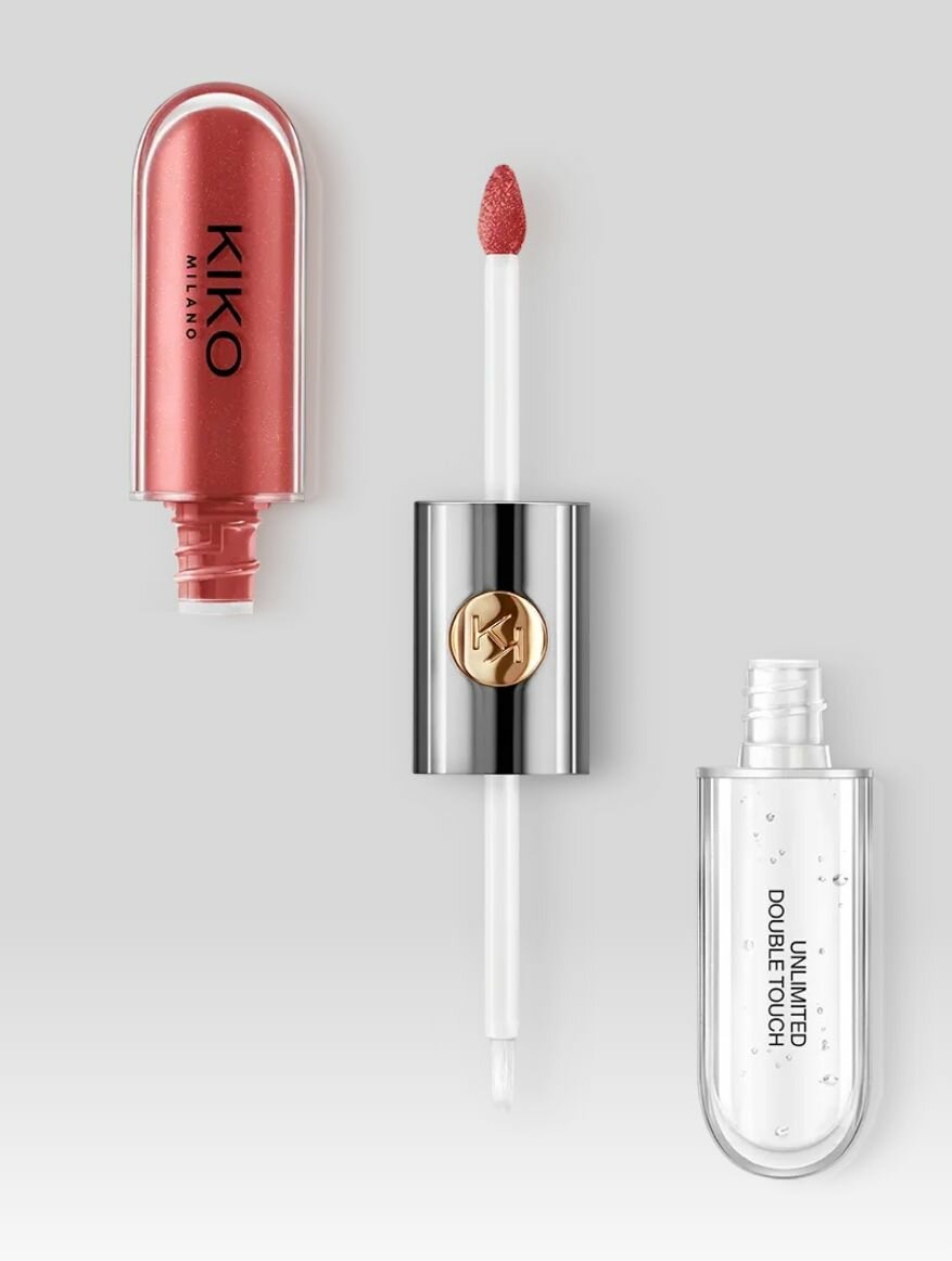 KIKO unlimited double touch Праймер и блеск для губ оттенок 108 Satin Currant Red