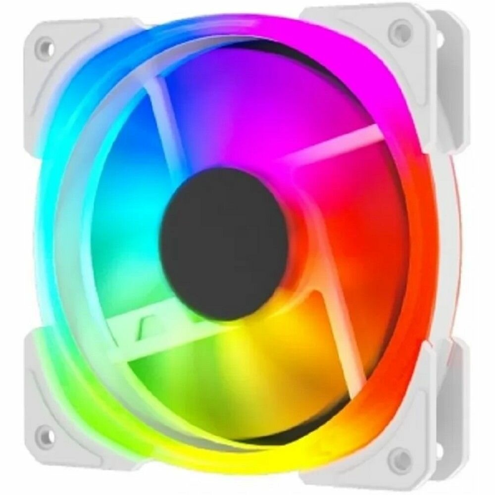 Powercase Вентилятор CM21 - 14W ARGB White 140x140x25мм PWM, 100шт. кор, 4pin +ARGB Sync, 800 - 1500 10% об мин Bulk