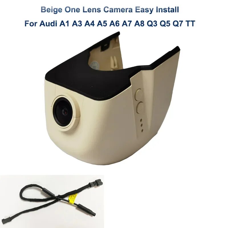TIMACAM Plug and Play 1080P Wi-Fi CARDVR для Audi a3 a4 a5 a6 a7 a8 q3 q5 q7 b4 b5 b6 b7 b8 b9 8v c5 c6 c7 8p 8v rs tt 2004-2025 TAD01 Beige