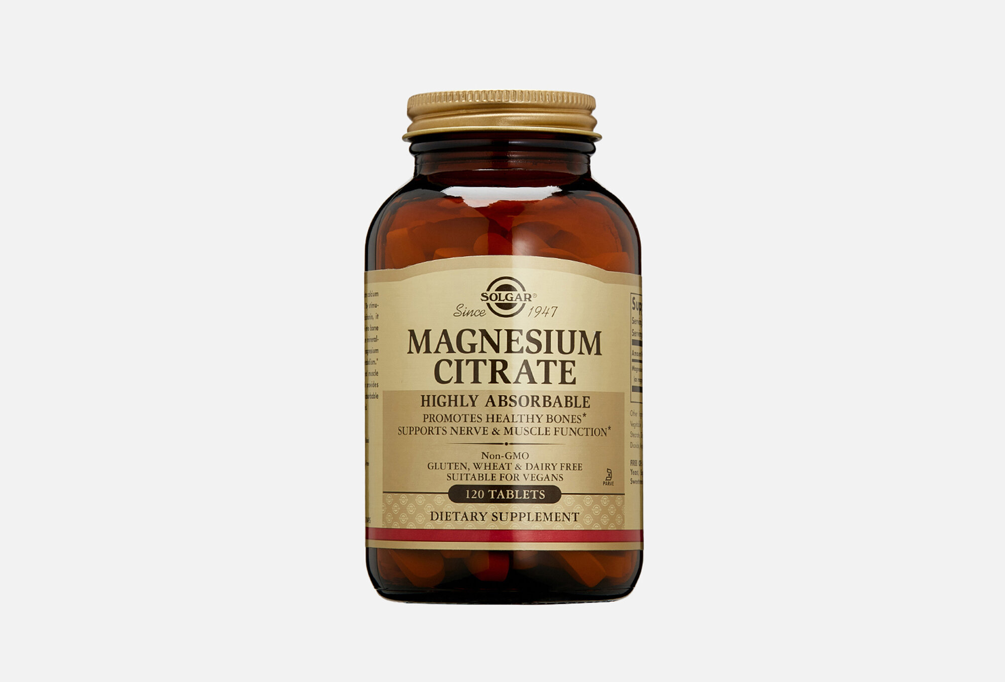 Магний SOLGAR Magnesium Citrate 200 мг в таблетках