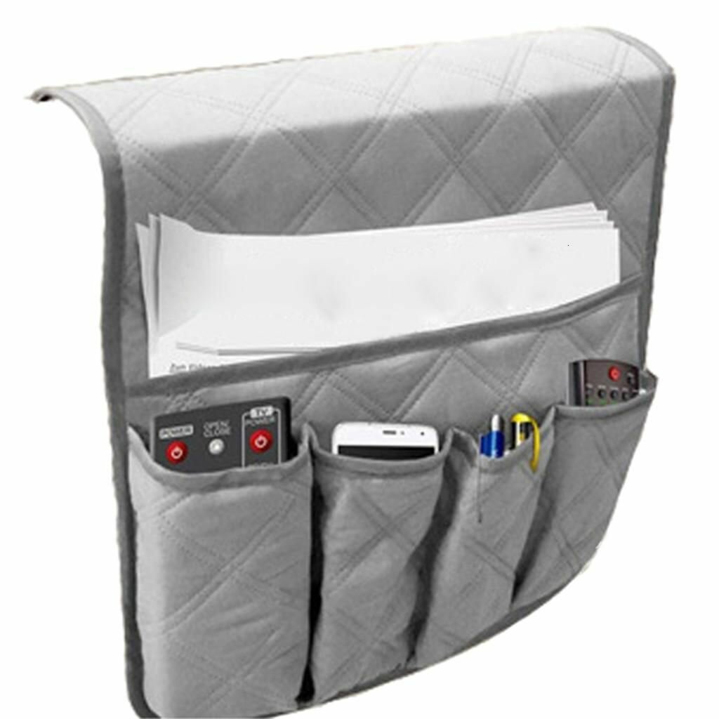 Карман на подлокотнике дивана-серый