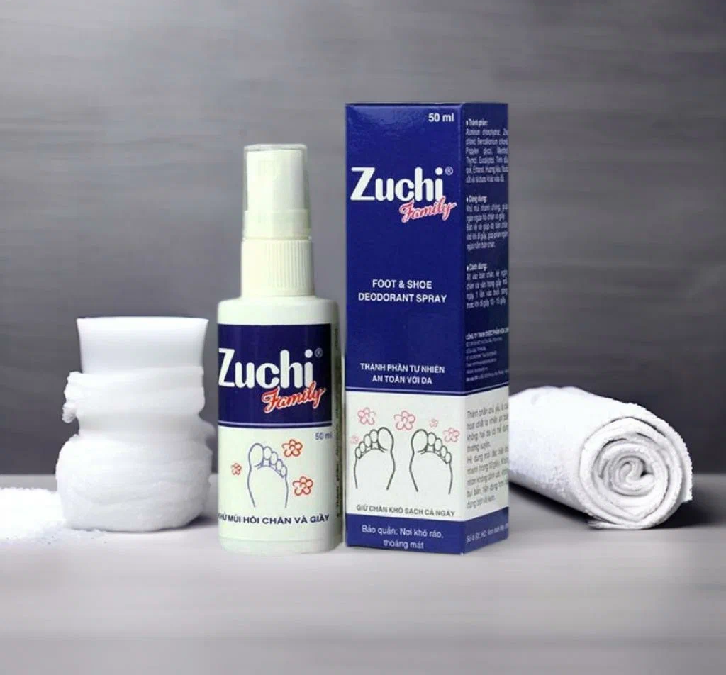 Спрей-дезодорант Zuchi для ног и обуви, 50мл, для защиты от грибка