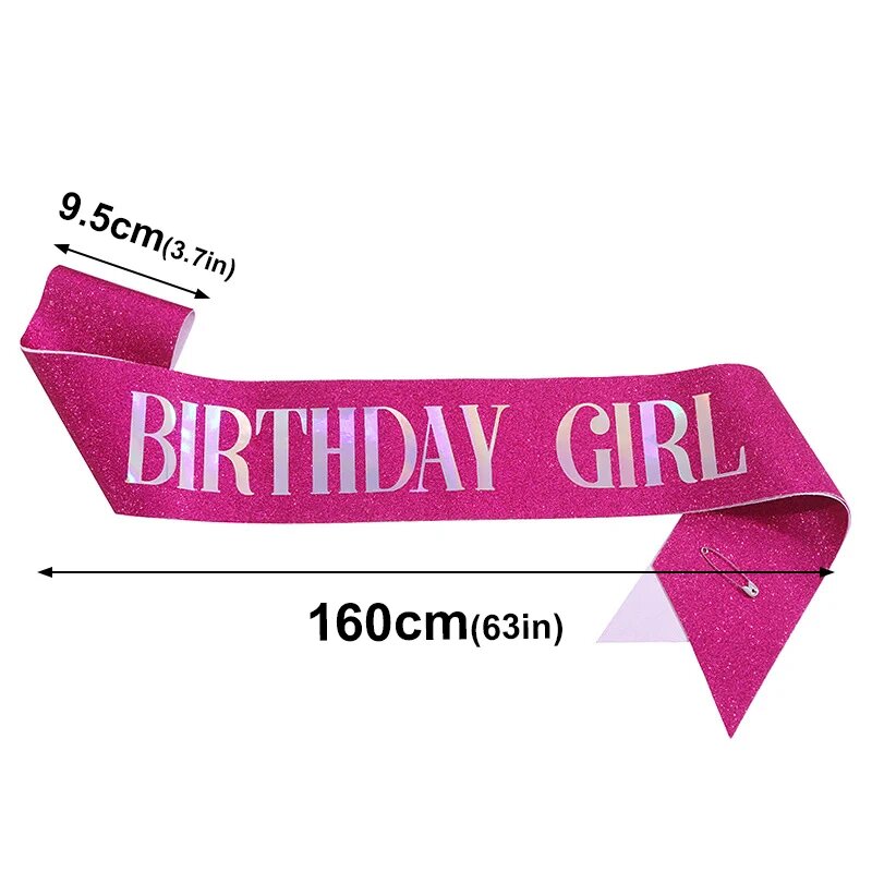 Золотой ленточный пояс Glitter cloth Розовый, Rose Red