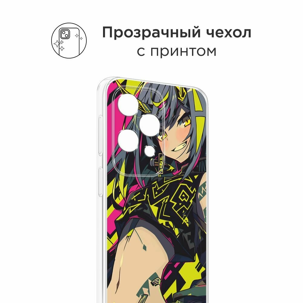 Чехол на Oppo A1k / Оппо А1к с принтом "Девушка в кибер костюме" — фото 1