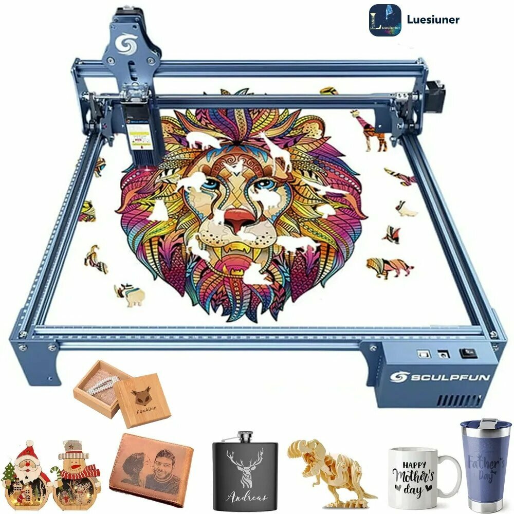 SCULPFUN S9 Верстак 90Вт-Лазерный гравировальный станок