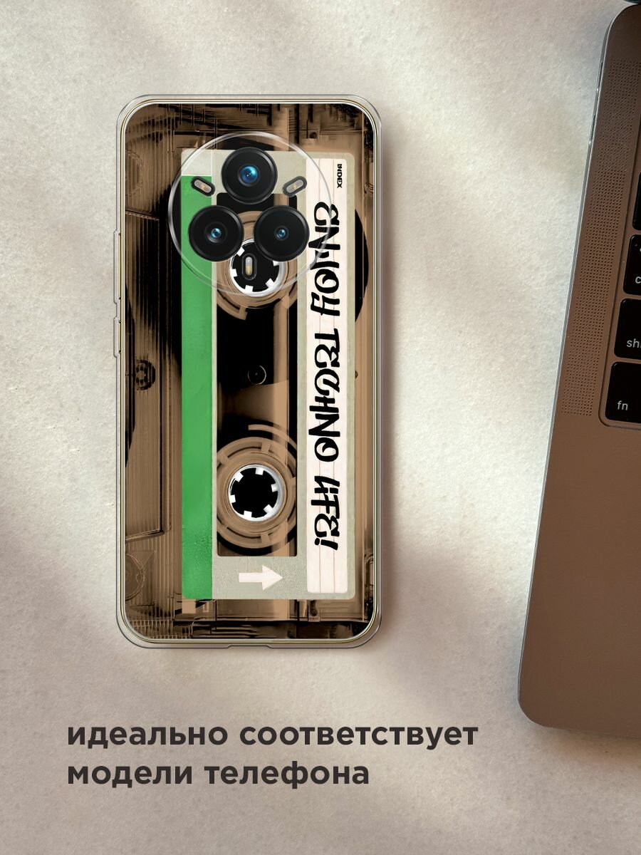 Чехол на Realme 14 Pro+ / Реалми 14 Про+ с принтом "Ретро кассета" — фото 1