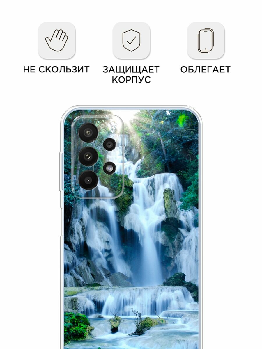 Чехол на Samsung Galaxy A23 / Самсунг Галакси А23 с принтом "Водопад 8" — фото 1