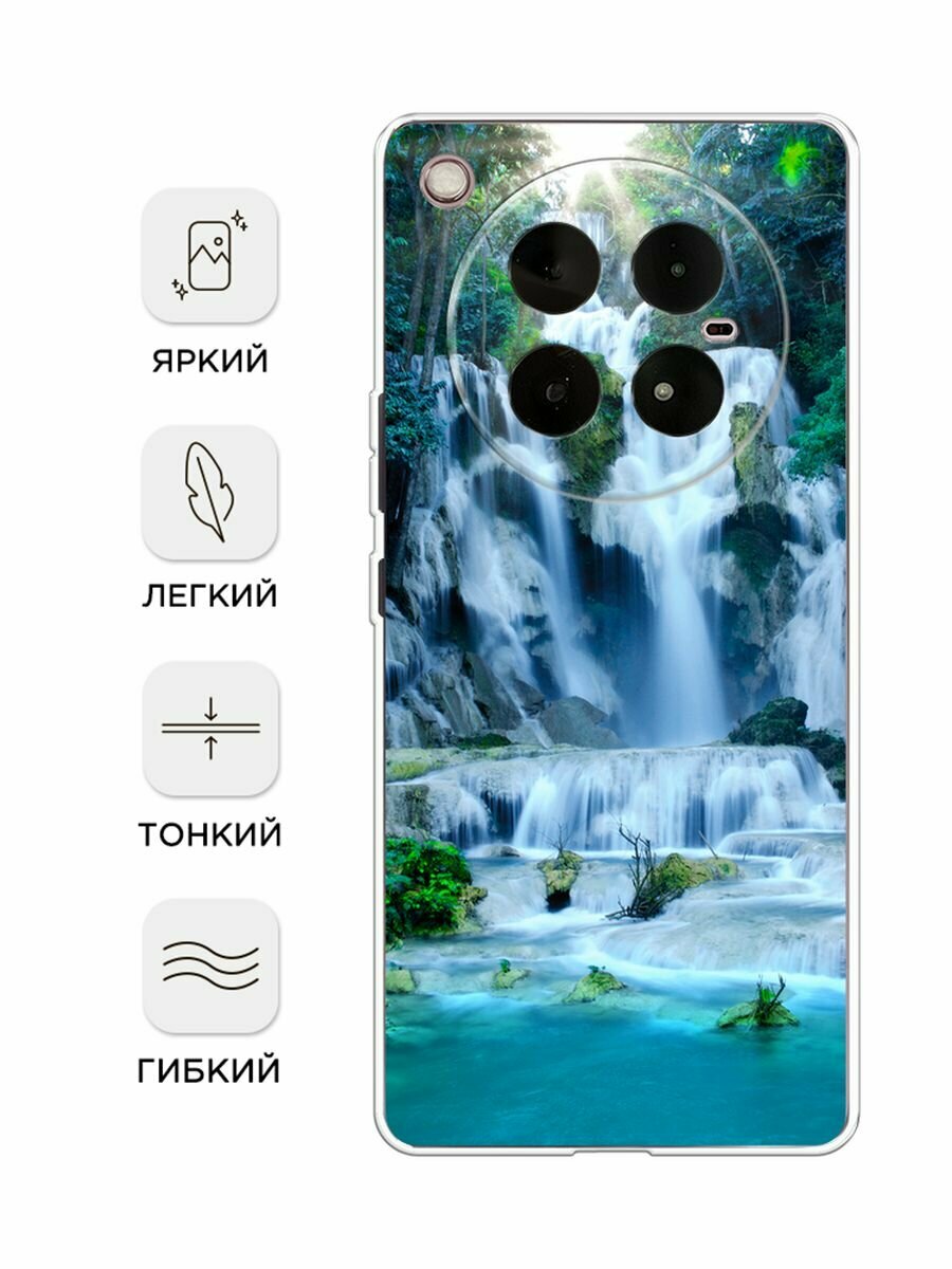 Чехол на Infinix Zero 40 4G / Инфиникс Зеро 40 4G с принтом "Водопад 8" — фото 1