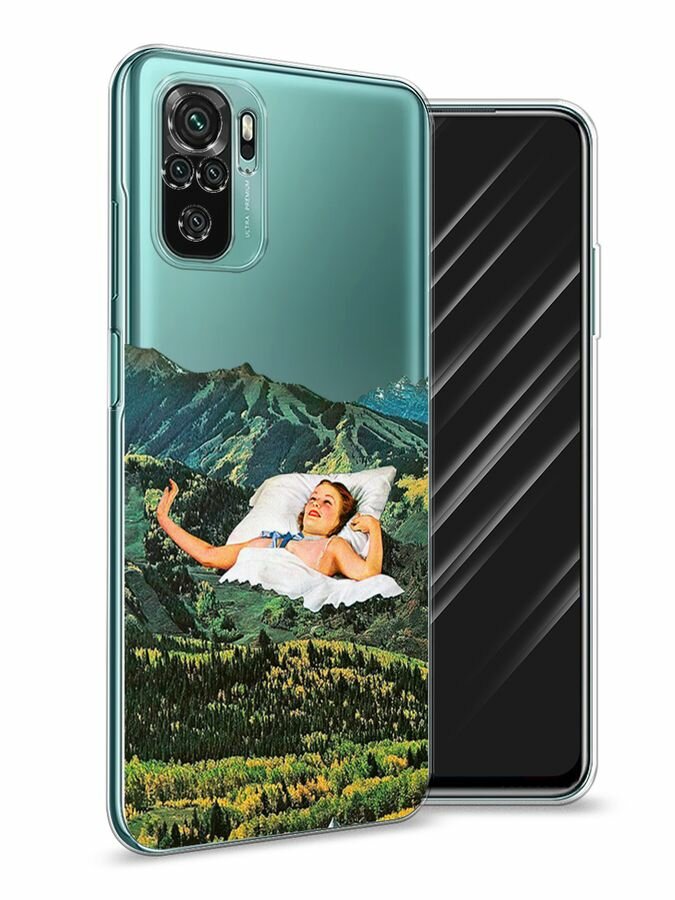 Чехол на Xiaomi Redmi Note 10/Note 10S/Poco M5s / Сяоми Редми Нот 10 с принтом Good morning, my darling, прозрачный