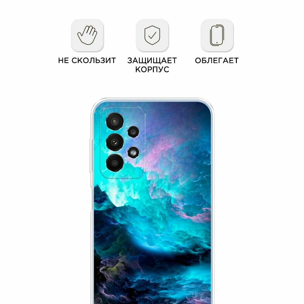 Чехол на Samsung Galaxy A23 / Самсунг Галакси А23 с принтом "Бирюзовое небо" — фото 1