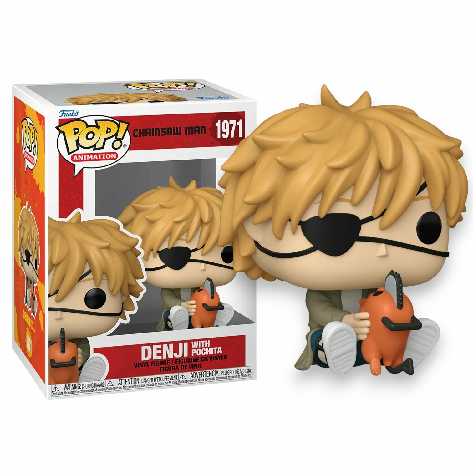 Фигурка Дендзи с Почитой "Человек-бензопила" от Funko POP! 1971