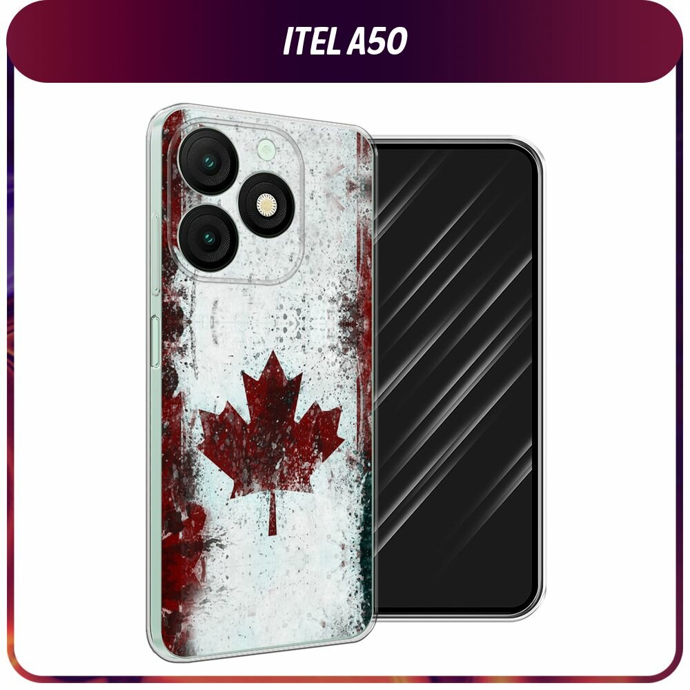 Силиконовый чехол на Itel A50 / Ител А50 с принтом Канада