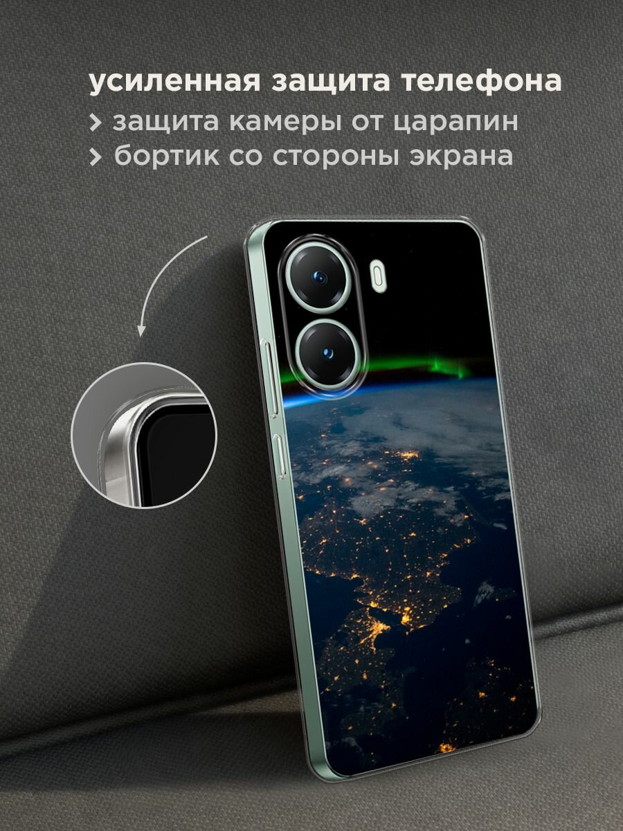 Чехол на Poco X7 Pro / Поко X7 Про с принтом "Земля из космоса" — фото 1